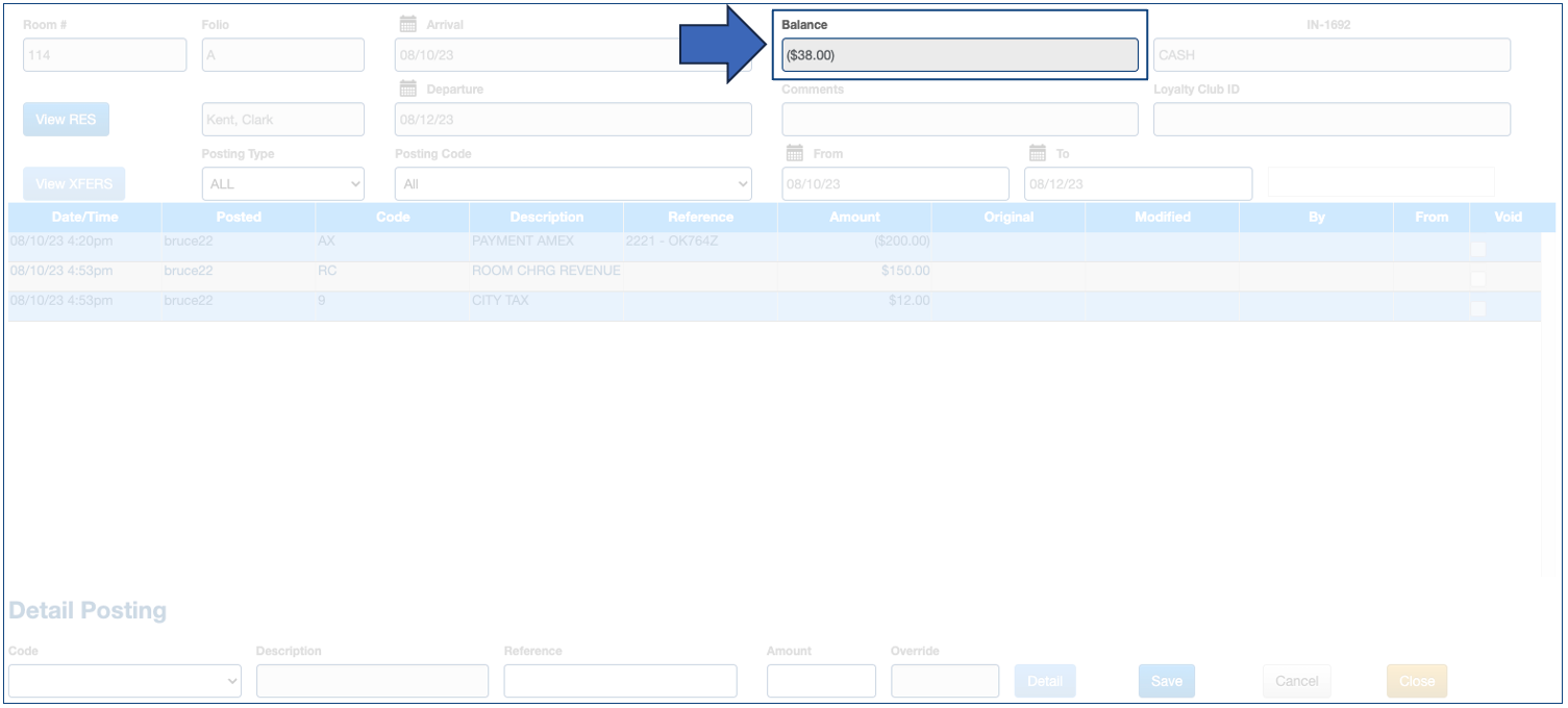 Post a Credit Card Refund on a Folio (Cloud)