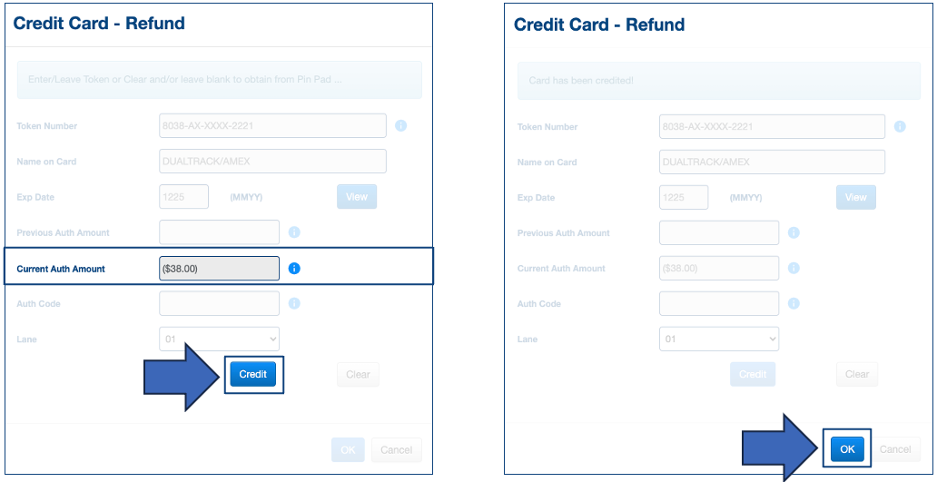 Post a Credit Card Refund on a Folio (Cloud)