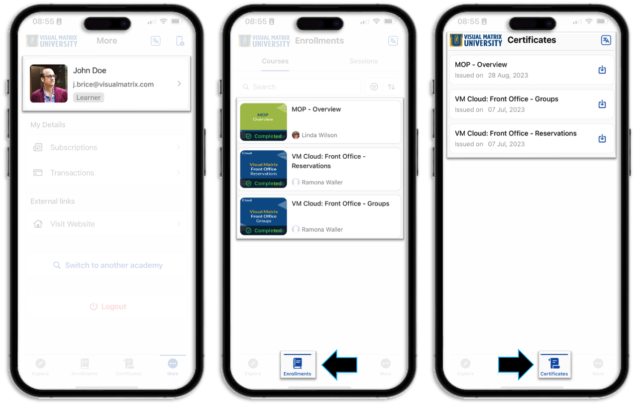 VM University on Mobile