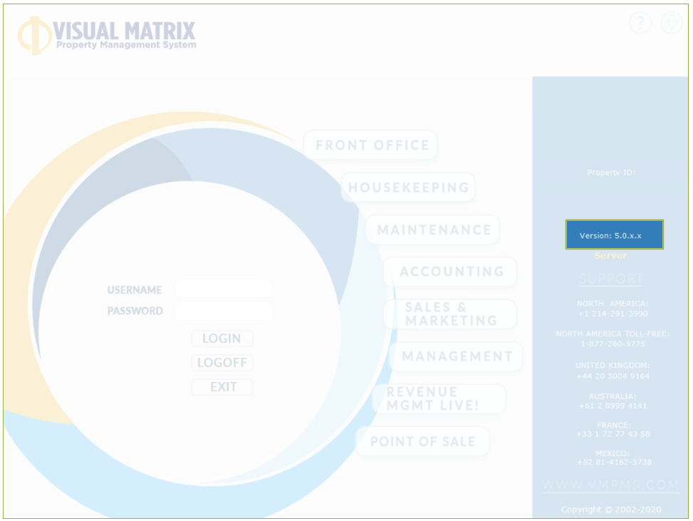 Check the version on Visual Matrix Desktop